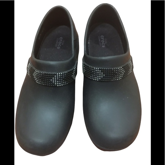 CROCS | Shoes | Black Jeweled Croc Clogs Size 7 | Poshmark